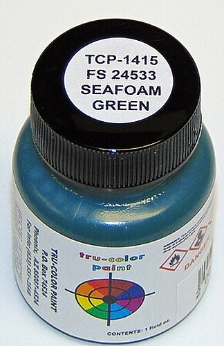 Tru-Color FS-24533 Seafoam Green 1oz - Hobby and Model Solvent Paint ...
