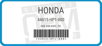 OEM Honda FRONT HUB SUB-ASSY 44615-HP1-000 | eBay