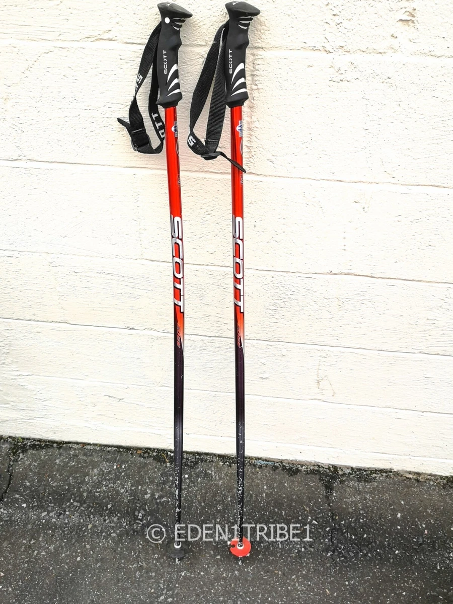 Red Skis And Poles