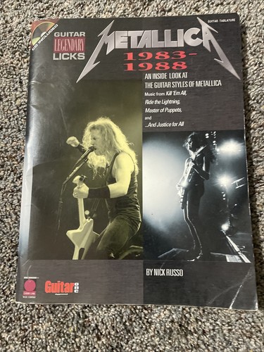 METALICA 1983 1988 Songbook Guitar Sheet Music Vintage 2000 CD Heavy ...