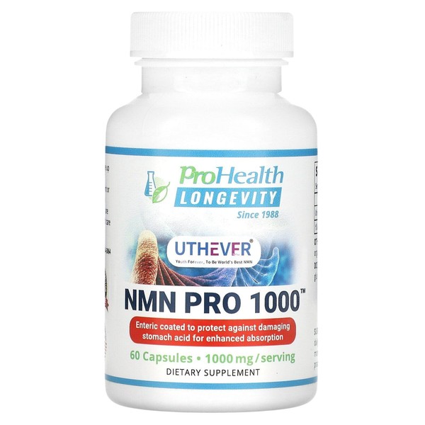 ProHealth Longevity Uthever NMN Pro 1000 Dietary Supplement - 60 Count ...