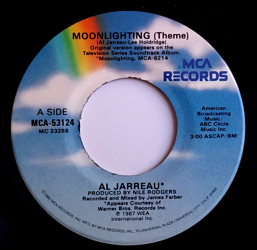 AL JARREAU - Moonlighting Theme - Vinyl 45rpm 1987 MCA-53124 PICTURE ...