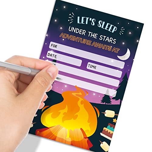 Camper Invitations with Envelopes - 20 Invites & 20 Envelopes - Camping ...