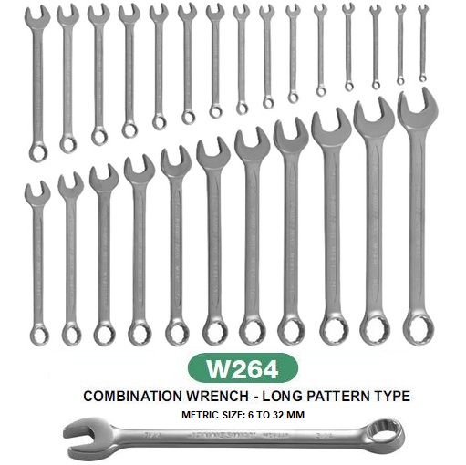JONNESWAY W26426PRS 26 Pcs Combination Wrench Set Long Pattern Type 6 ...