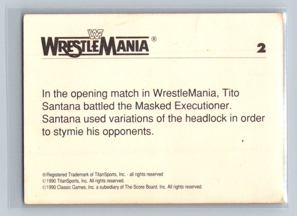 Tito Santana / Masked Executioner WWF The History of Wrestlemania | eBay
