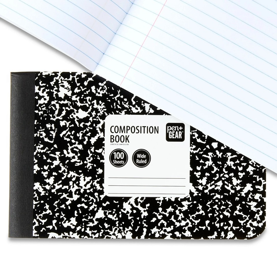 Pen+Gear Wide Half Composition Books, 7.5" x 4.88", 100 Pg, 2 ...