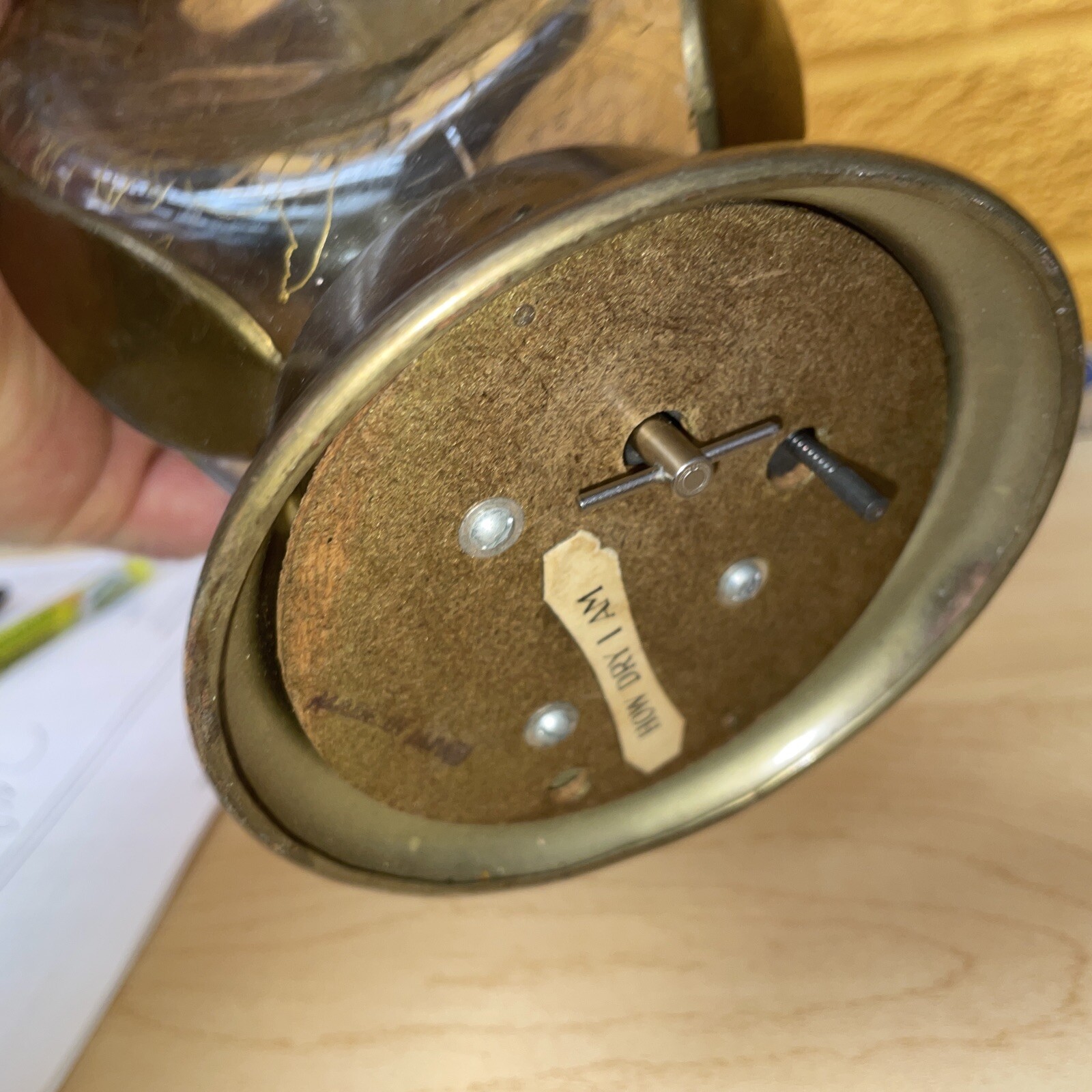 Brass Glass Musical Decanter Liquor Lantern Music Box Plays How Dry I ...