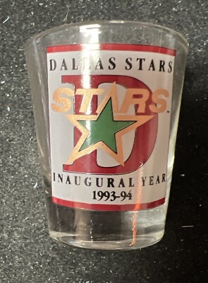 NHL Dallas Stars Inaugural Year Shot Glass New Hockey Rare 1993-94 | eBay