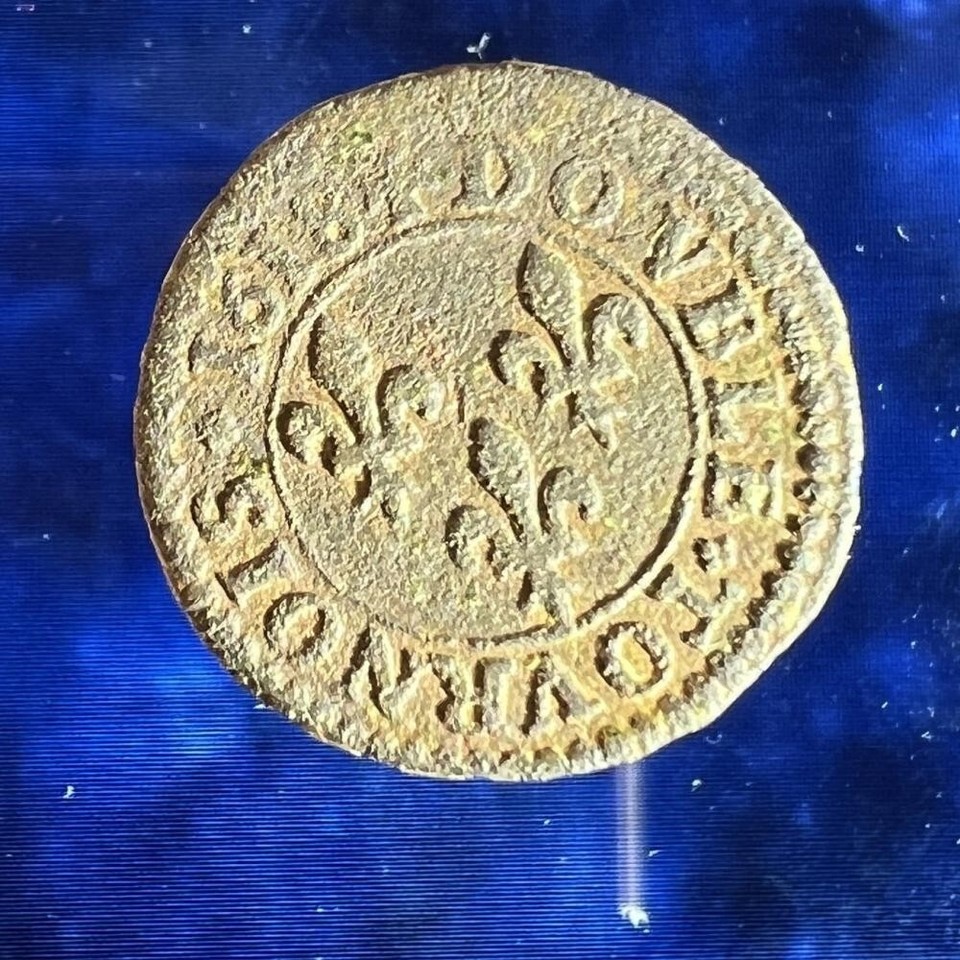 FRANCE DOUBLE TOURNOIS LOUIS XIII 1618 LYON FRENCH KINGDOM ROYAL ...