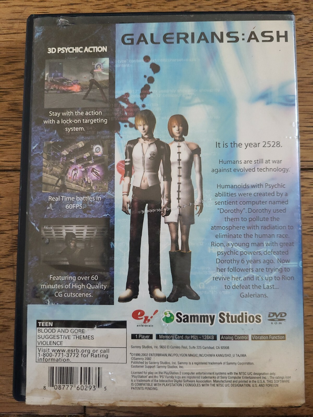 Galerians Ash Black Label Sony PlayStation 2 PS2 - Tested - Authentic ...