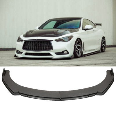 For Infiniti Q50 Q60 Q70 Carbon Fiber Front Bumper Lip Splitter Spoiler ...