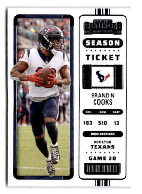 2022 Panini Contenders Season Ticket #38 Brandin Cooks Houston Texans ...