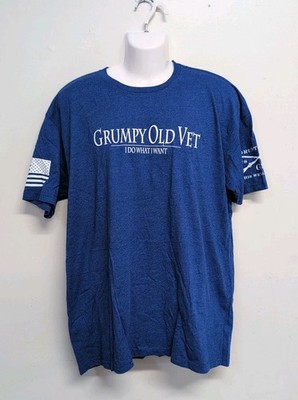 Grunt Style Grumpy Old Vet Short Sleeves T-Shirt Men's 2XL Royal Blue ...
