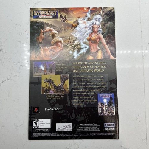 EverQuest Online Adventures Sony PlayStation 2 Vintage Print Ad/Wall ...