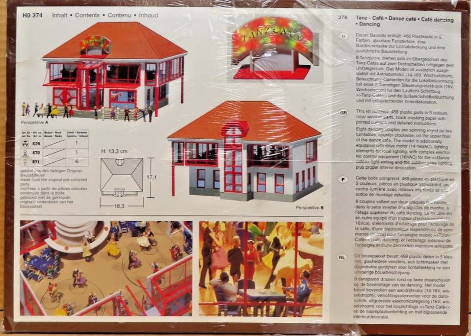 Faller HO Scale 374 Tanz Cafe Dance Hall Kit Sealed In the Package | eBay