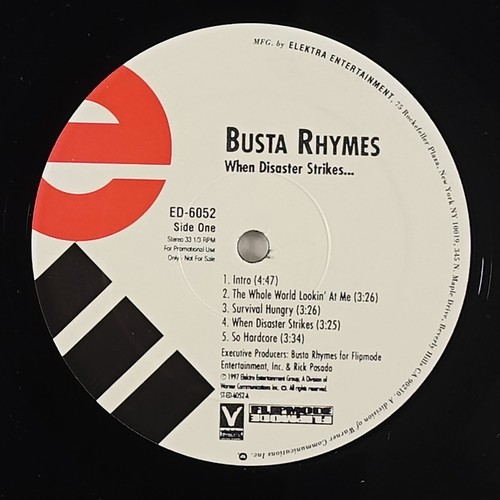 Busta Rhymes "When Disaster Strikes" Rap Hip Hop 2xLP Elektra Promo ...