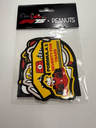 Peanuts F1 Formula 1 Snoopy 75th Anniversary Stickers NEW LIMITED In ...