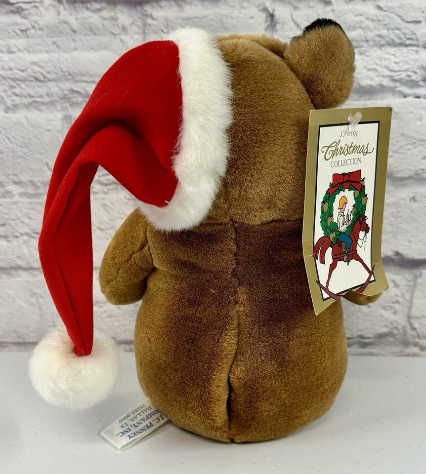*NEW Vintage 10” JCPenney Plush Singing Animated Christmas Santa Pug ...
