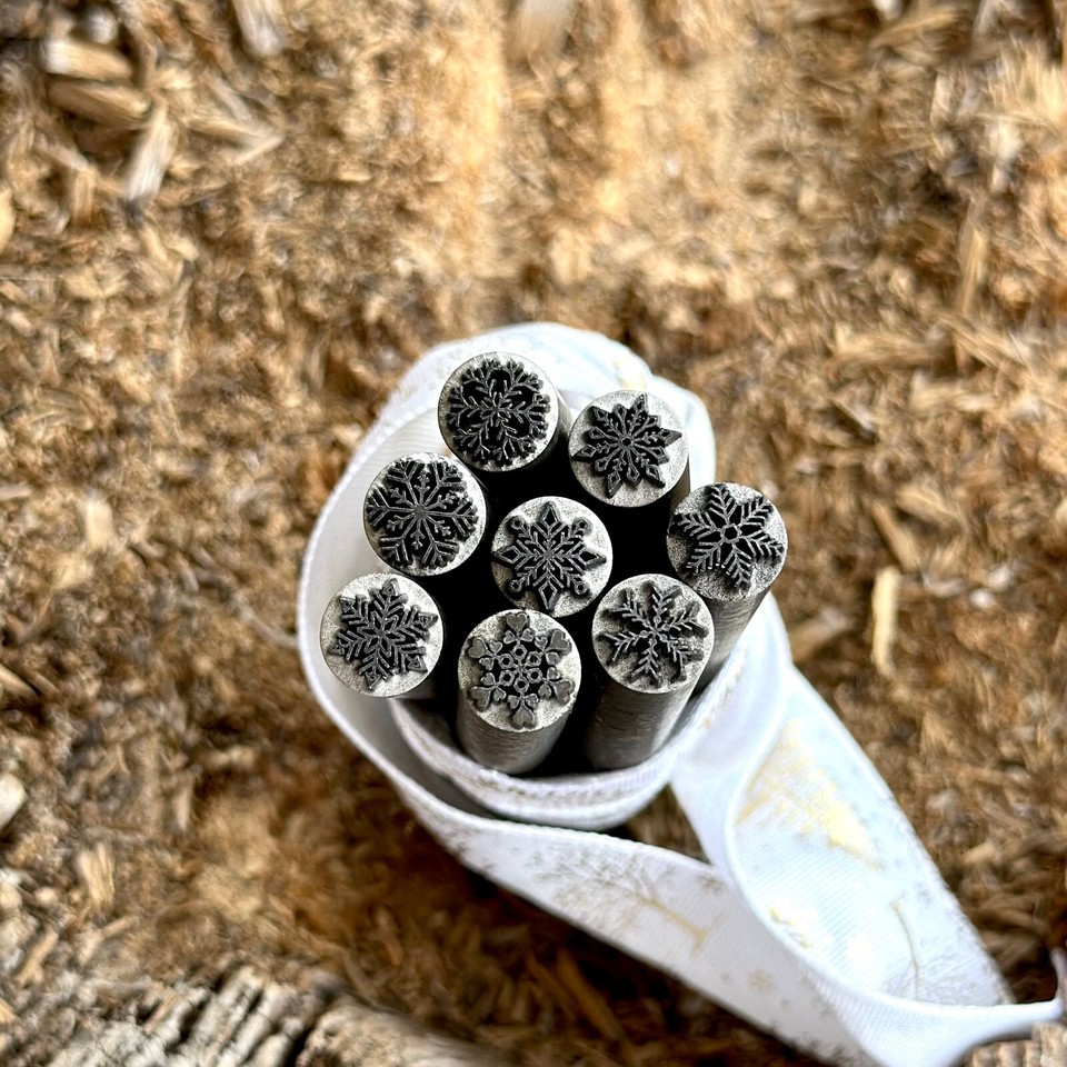 SNOWFLAKES Designs Metal Stamp Marking Steel Die Impact Punch Stamp ...