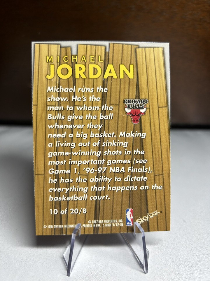 Michael Jordan 1997-98 Skybox Z Force Boss Chicago Bulls #10 of 20 / B ...