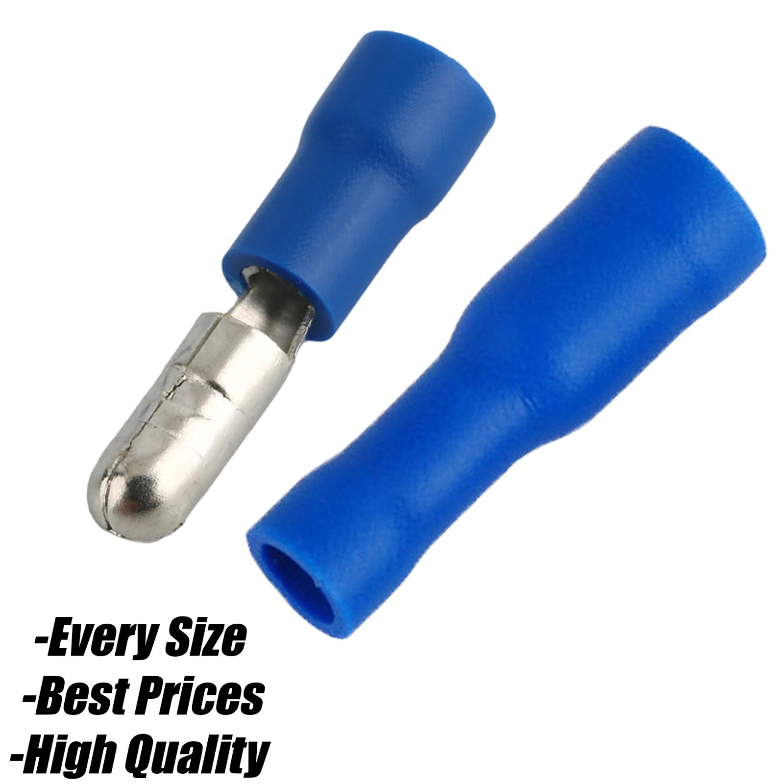 Blue Insulated Bullet & Receptacles Terminals Electrical Crimp Wire ...