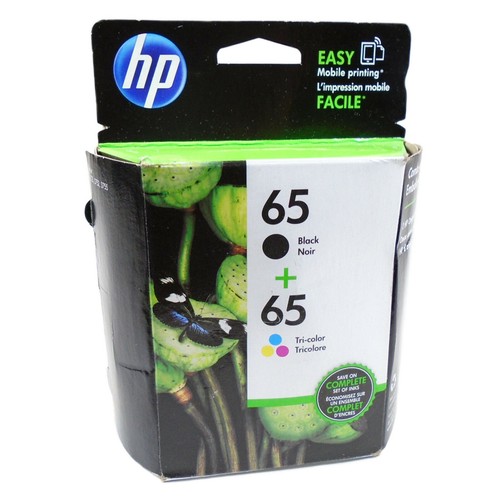 2 Pack of Genuine HP 65 Ink Cartridge for ENVY 5020 5030 5032 5052 5055 ...