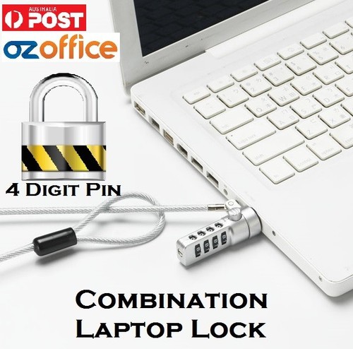 Combination Kensington Slot Security Laptop Lock Anti Theft Cable HP ...
