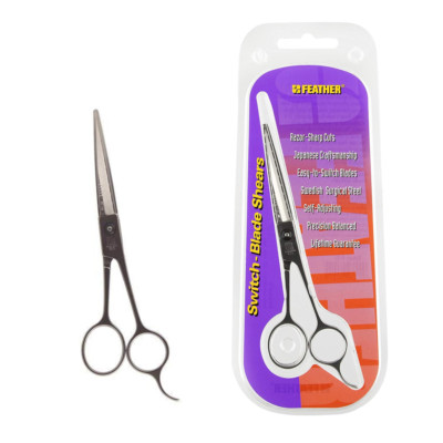 Feather Switch-Blade Shears Scissors # 65 Hair Cut for Salon Barber 6.5 ...