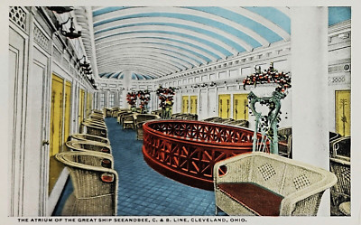 Ship Interior: Atrium, Seeandbee, C&B Line, Cleveland, OH. 1920s. | eBay