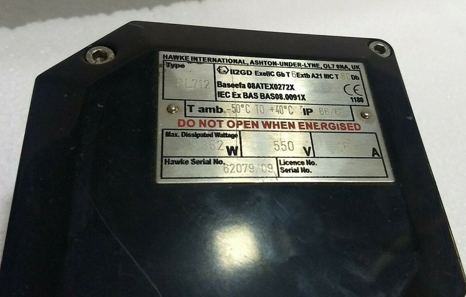 Hawke international PL712 glass reinforced junction box 16a 550v temp ...