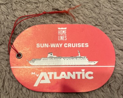 MV Atlantic Home Lines Sun-Way Cruise Ship Luggage Bag Tag | eBay
