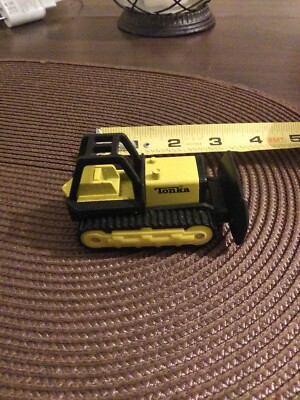 Vintage 1994 Tonka Yellow Bulldozer Diecast plastic Dozer Construction ...