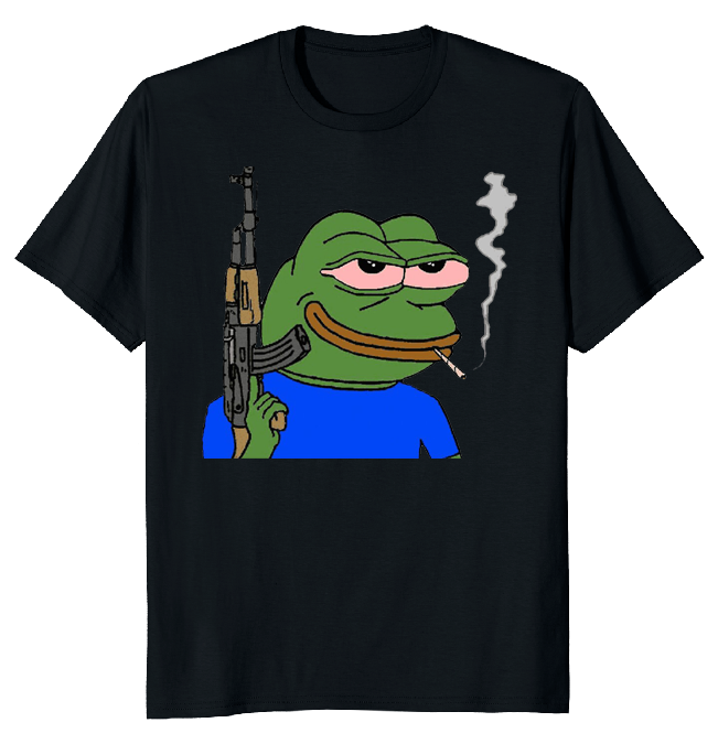 Pepe Frog Smoking Holding Gun Funny Novelty Tee Size S-5XL | eBay