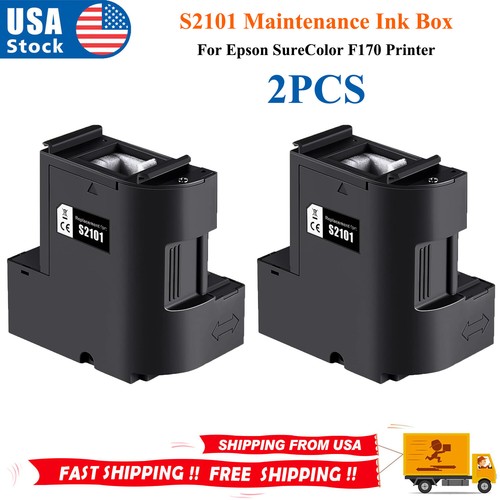2x S2101 Maintenance Ink Box For Epson SureColor F170 Printer Waste Ink ...