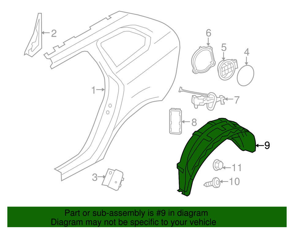 Genuine Volvo Wheelhouse Liner 31333969 | eBay