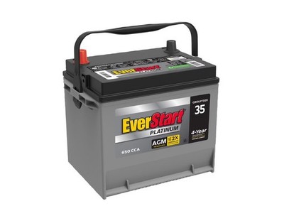 EverStart Platinum AGM Automotive Battery, Group Size 35 12 Volt, 650 ...