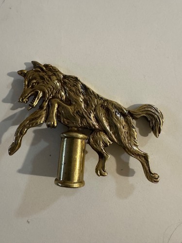 Cub/Boy Scout Brass Leaping Wolf Flag Pole Topper | eBay