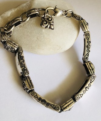 Pre-owned Brighton Bracelet, Gold Tone, W/ Beautiful Design & Heart ...