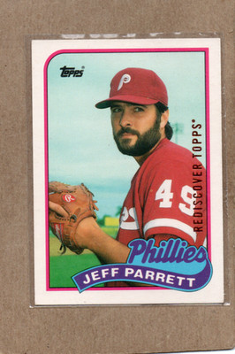 2017 topps rediscover buyback card 1989 95t jeff parrett phillies ...
