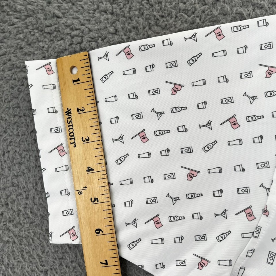 Footjoy Golf Polo Shirt Mens Medium White Dubai Creek Logo Performance ...