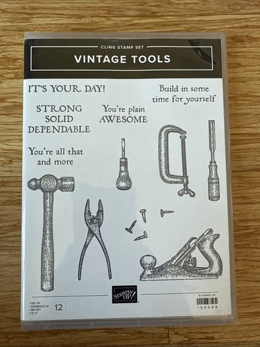 VINTAGE TOOLS Stamp Set Stampin Up Hammer Clamp Masculine | eBay