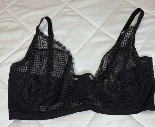 Victoria Secret Bra 36DDD Lace Plunge Satin Inside Lining Underwire NWT ...