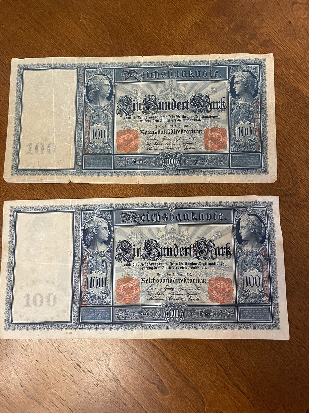 Two (2) 1910 Germany 100 Mark Note German Empire Reichsbank Currency | eBay