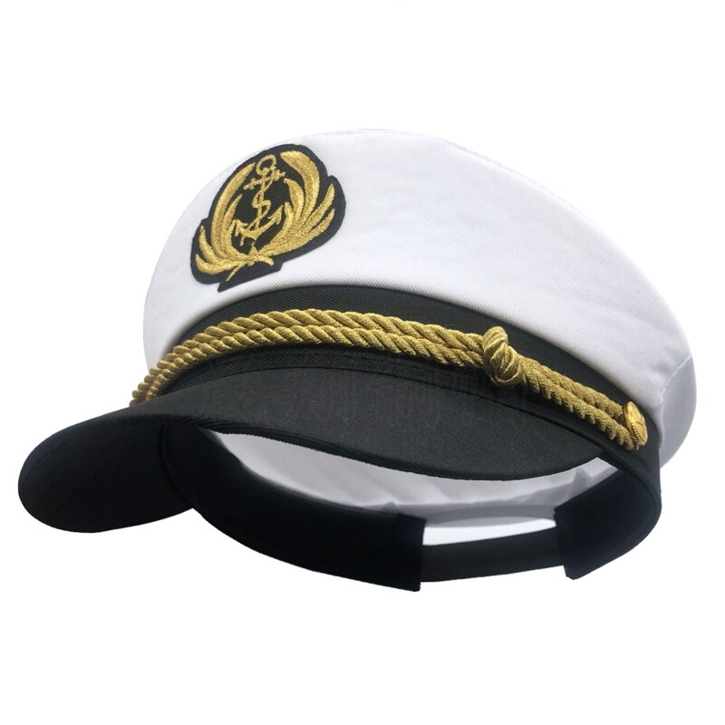 Sailor Captain Costume Men Navy Marine Hat Yacht Captain Hat Funny ...