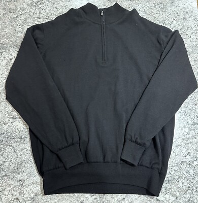FootJoy FJ Sweater 1/4 Zip Mens XL Golf Performance Wool Pullover Lined ...