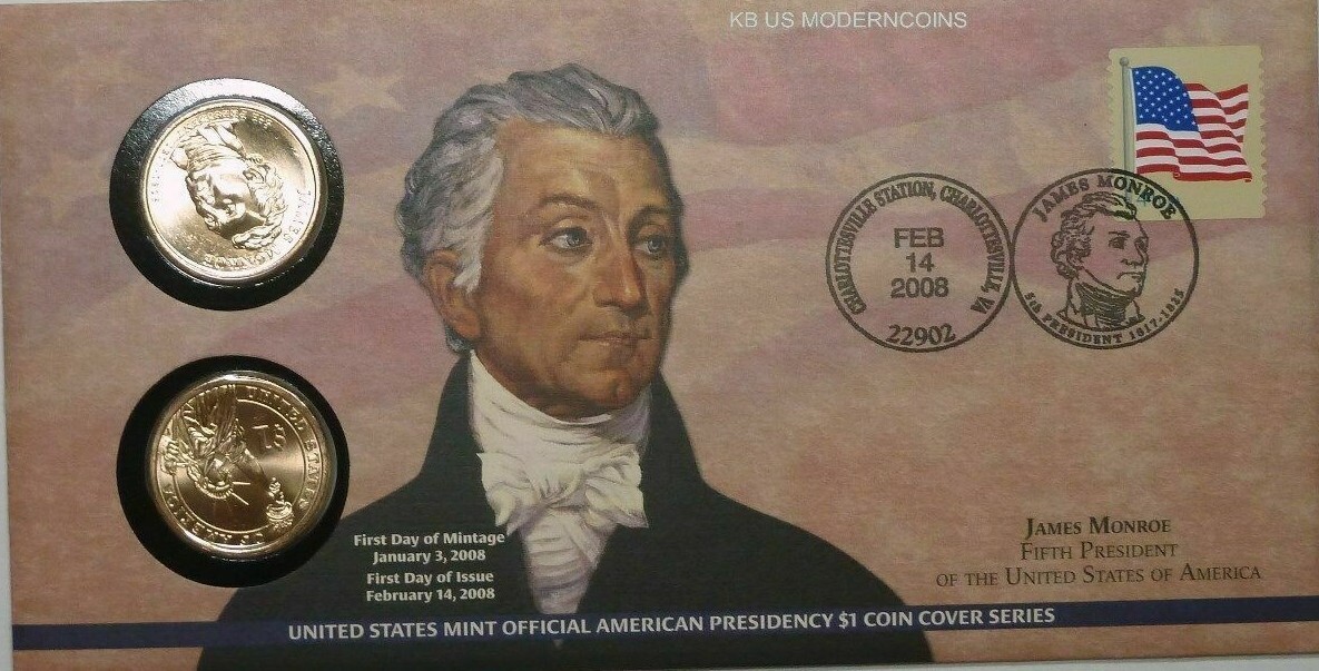 2007 Presidential Dollar US Mint First Day of Issue Coin Covers -P21 ...