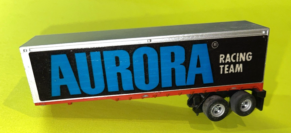 AURORA AFX VINTAGE SLOTCAR SEMI TRUCK TRAILER AURORA RACING TEAM SUPER ...