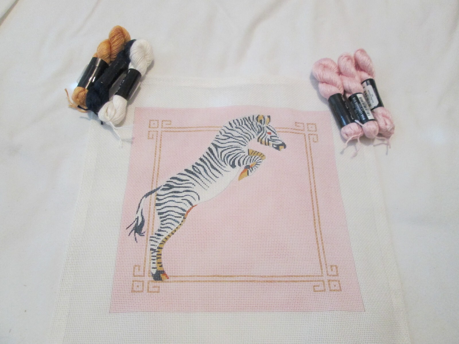 ZEBRA-COLORS OF PRAISE-HANDPAINTED NEEDLEPOINT CANVAS-THREADS | eBay