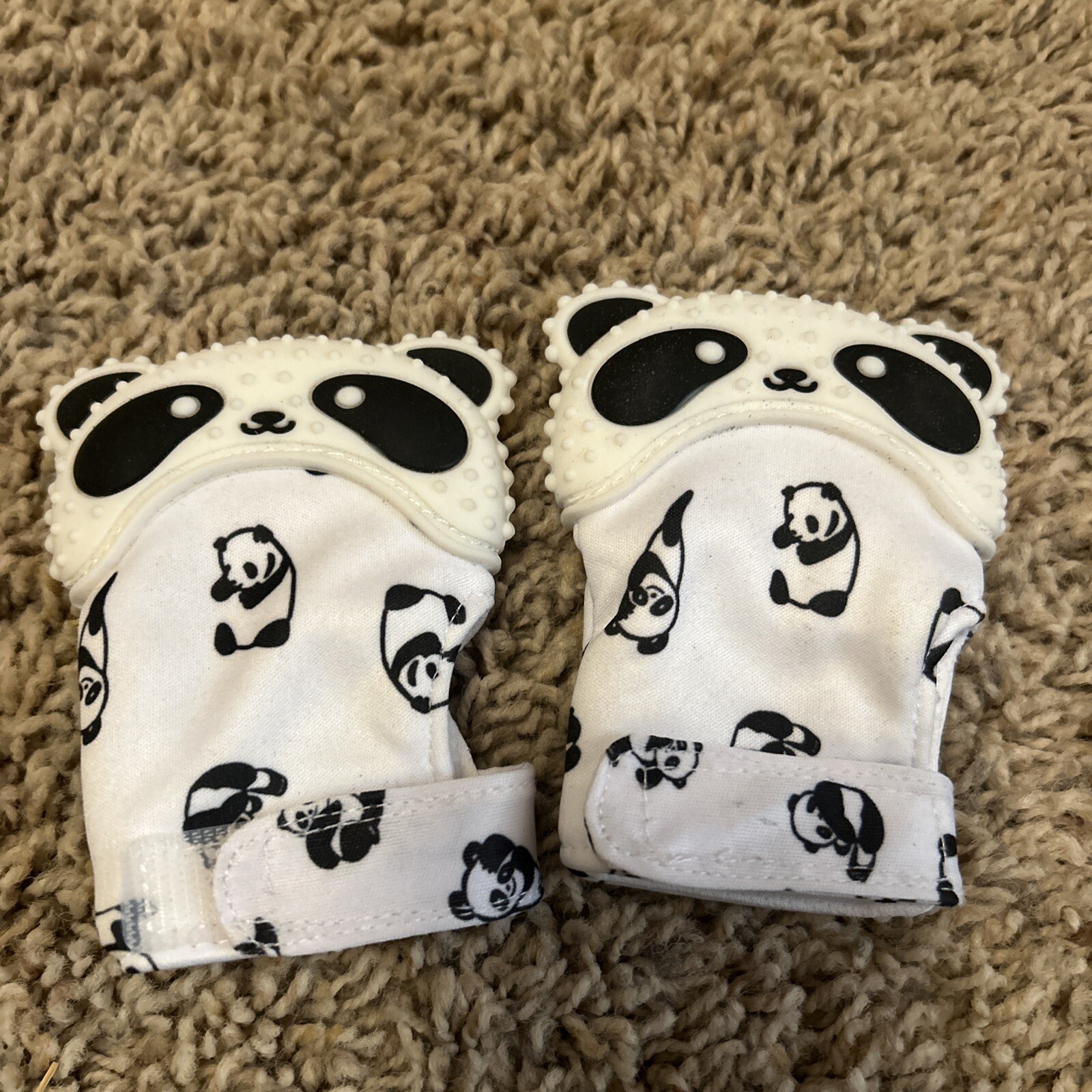 Teether Teething Mitt Mitten Panda Theme Hand Cover | eBay