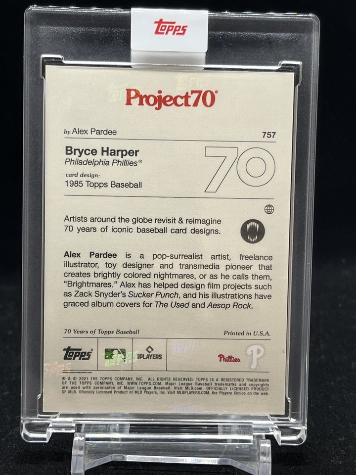 2021 Topps Project 70 Card #757- Bryce Harper by Alex Pardee | eBay